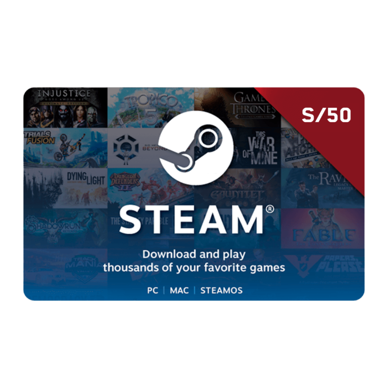 Tarjeta STEAM 50 Soles - Fhalcon Gaming